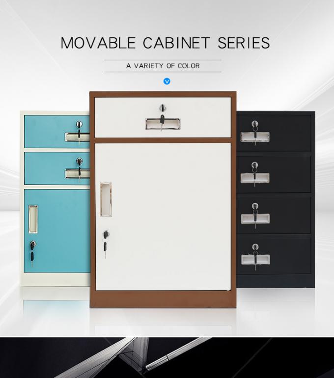 3 Drawers Movable Fire And Waterproof File Cabinet